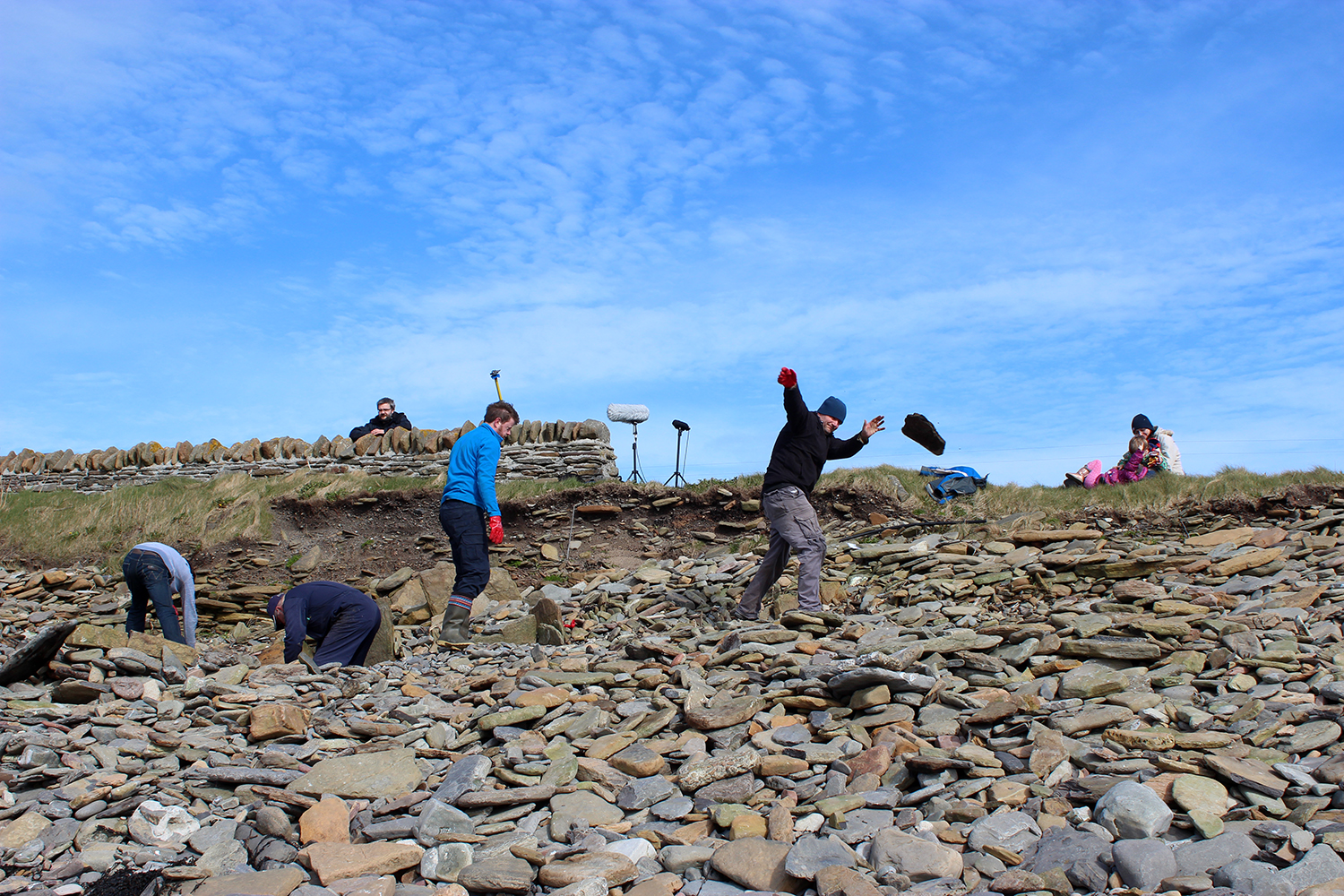 Preparations to move a burnt mound on Sanday and more... - The SCAPE Trust